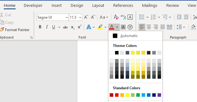 Customize Color Palette in O365 Word, Excel and other Apps - Microsoft Q&A