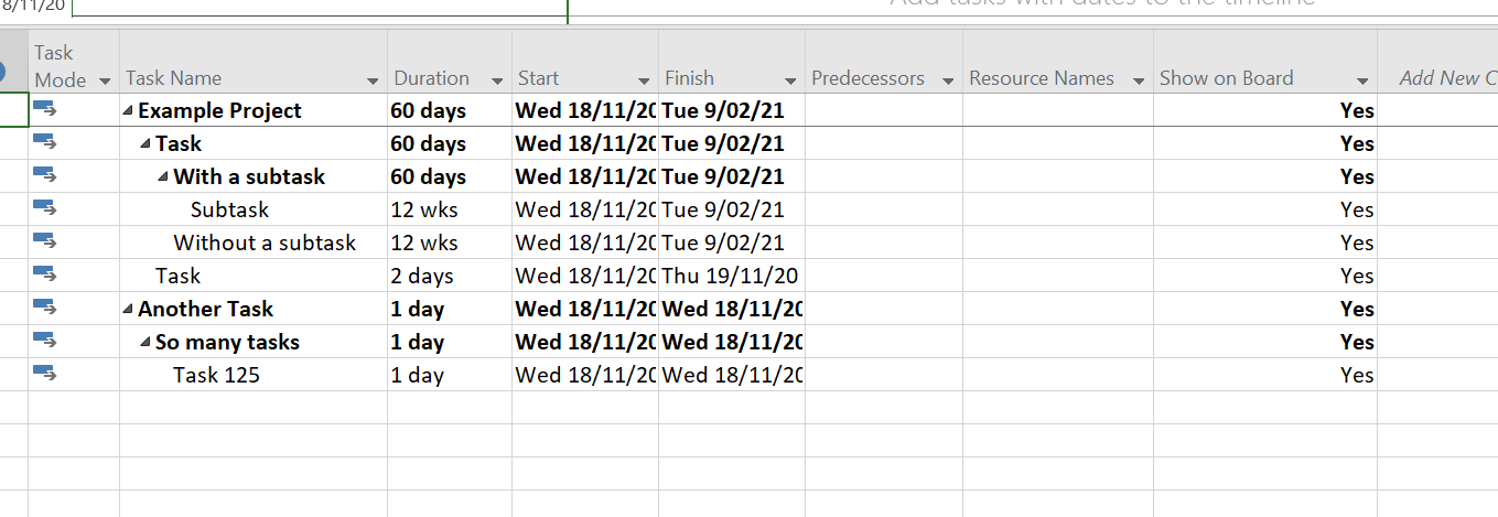 MS Project Task Board - Microsoft Q&A