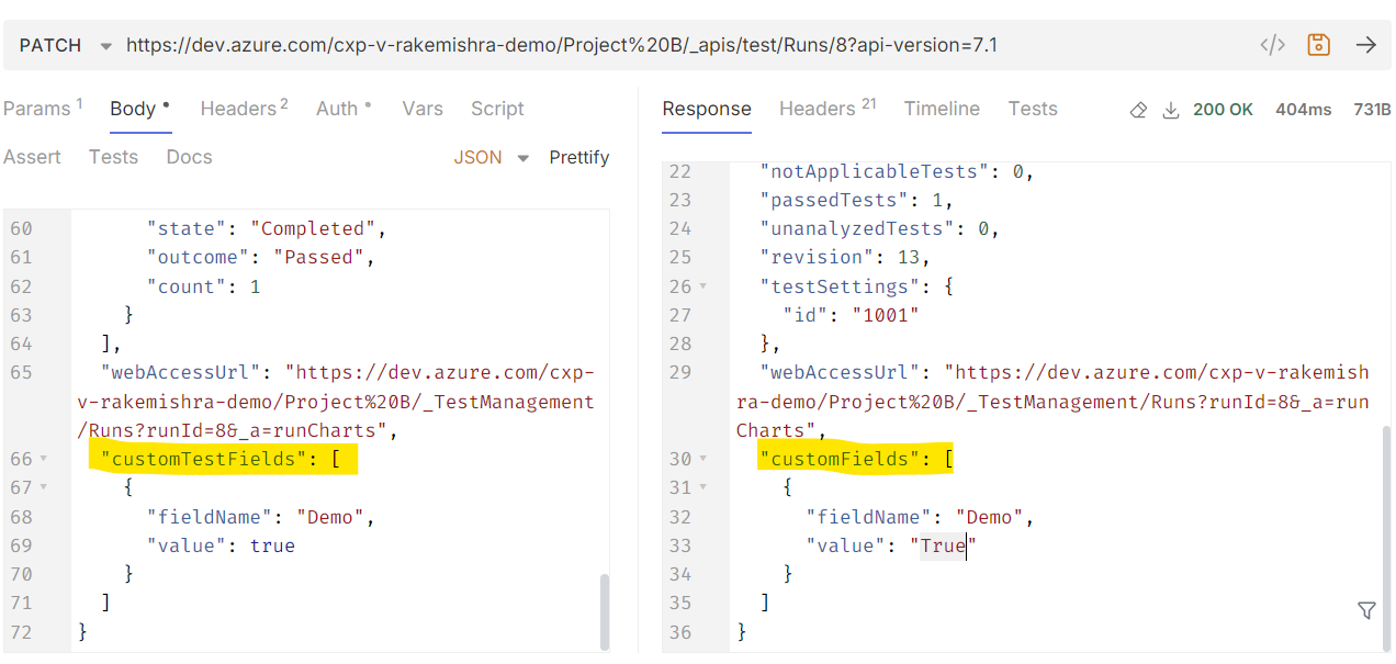 How to use Custom Fields with Test Run in Azure Devops - Microsoft Q&A