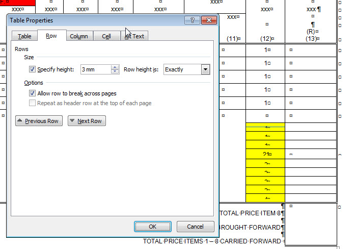 Word Cutting off table contents - Microsoft Q&A