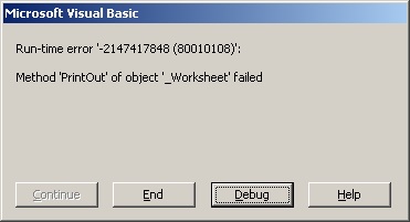 run time error 2147417848 (80010108) - Microsoft Q&A