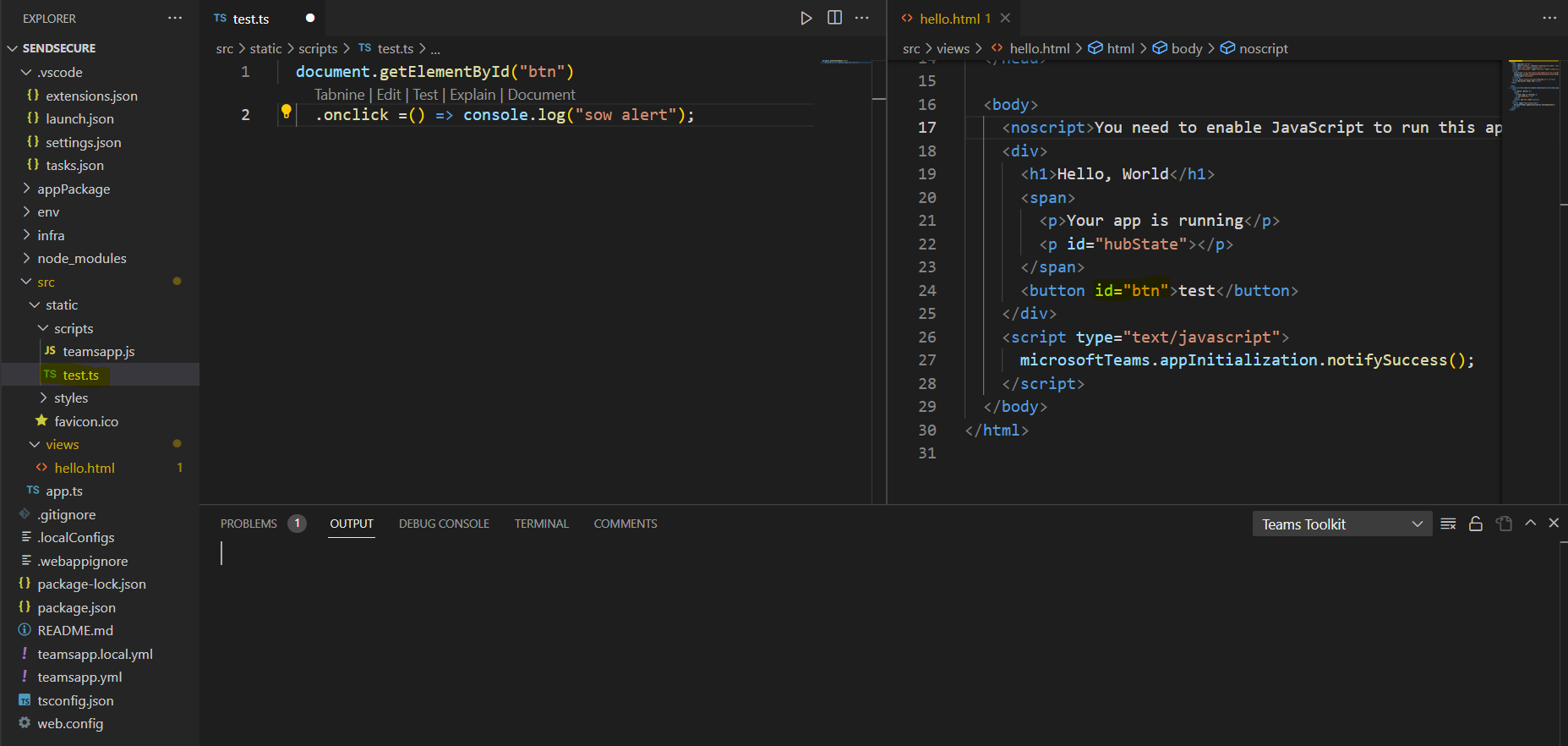Teams toolkit project not able to add ts files - Microsoft Q&A