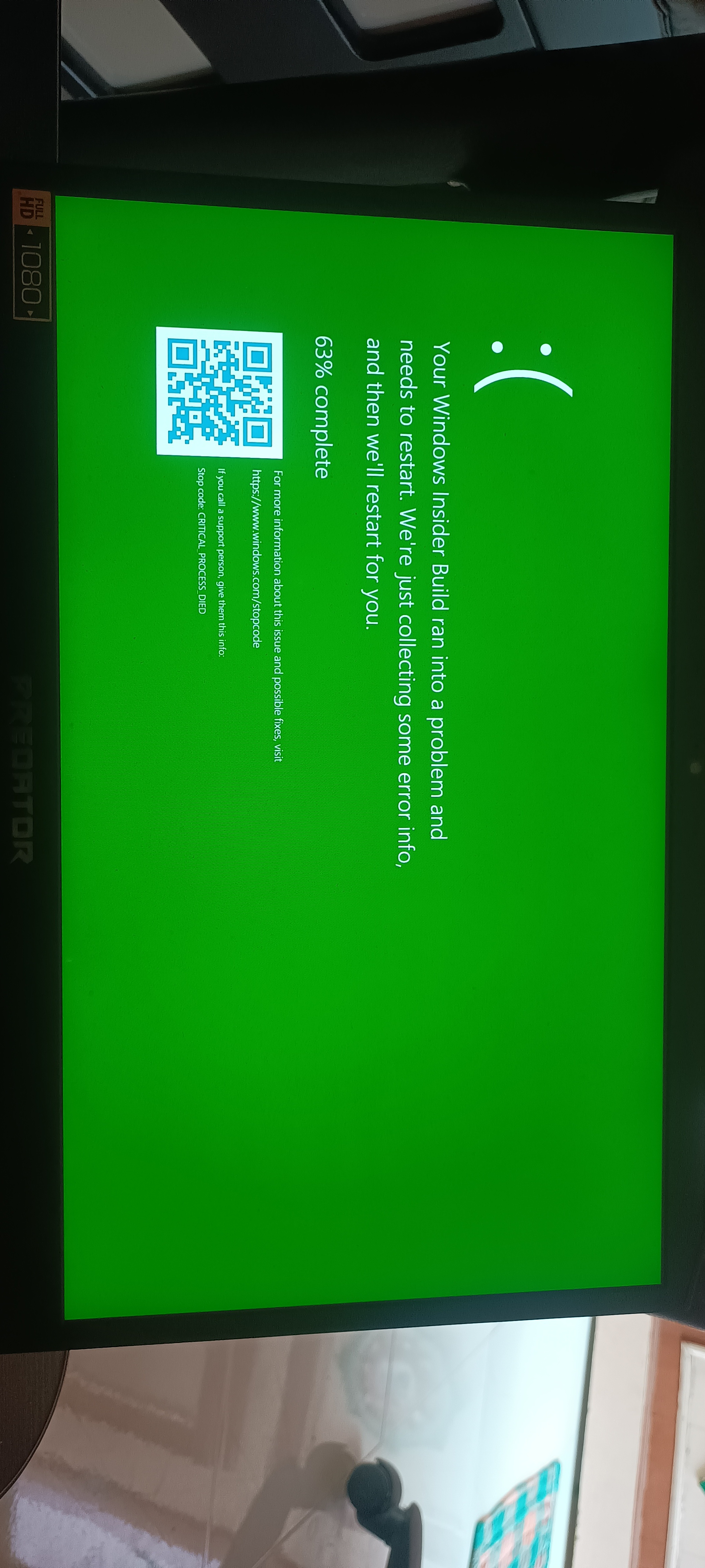 Windows inside builder ran into problem - Microsoft Q&A