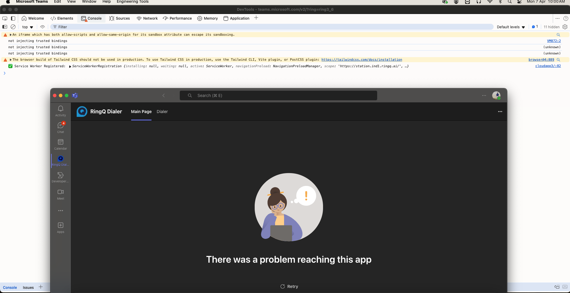 Custom Microsoft Teams App Not Loading Inside Teams, But Works in Popup ...