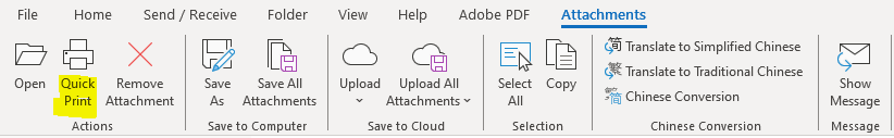 Quick Print Stopped working in Outlook. - Microsoft Q&A
