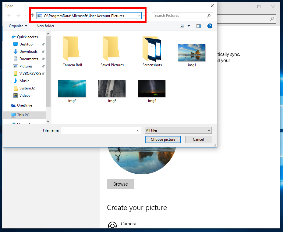 How to change windows 10 profile picture back to the default ...