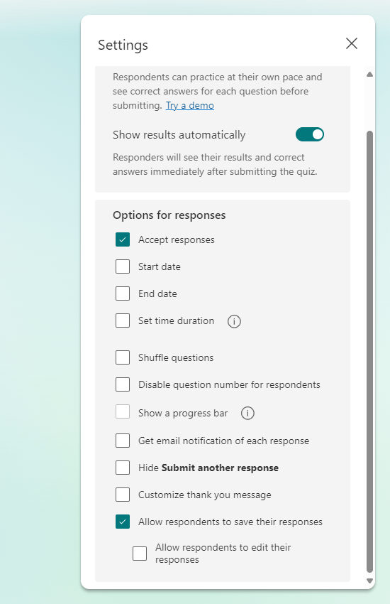 Microsoft Forms Options is missing - Microsoft Q&A