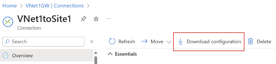 How do I export a VPN configuration (not template) for a VPN appliance ...