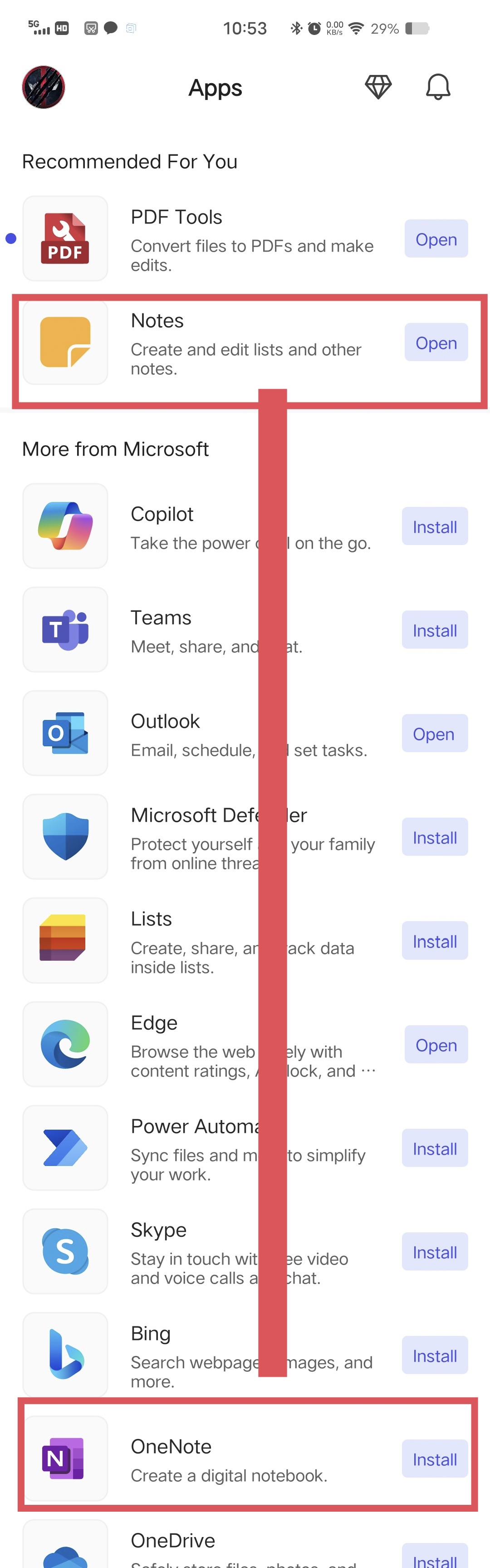 在Microsoft office Android上，这个notes和OneNote有什么区别 - Microsoft Q&A