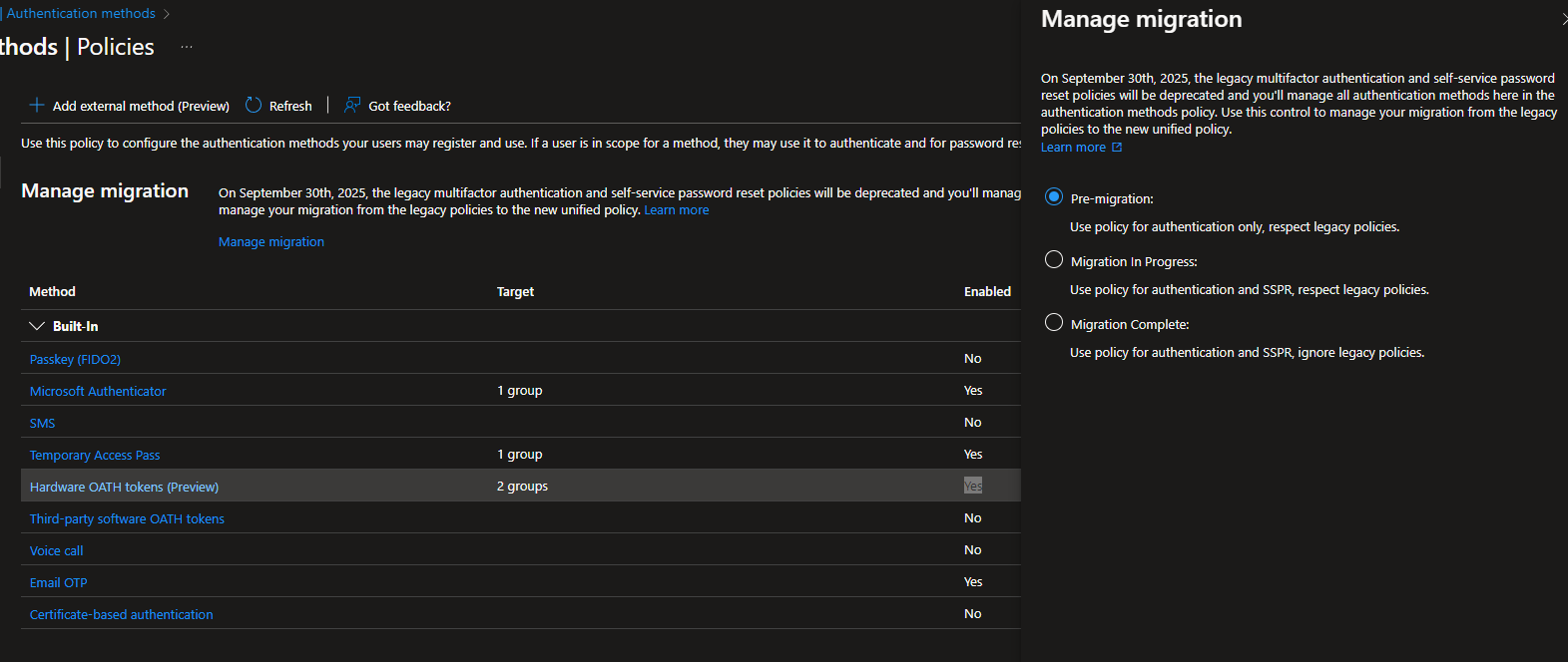 Unable to activate an OATH token in Azure - Microsoft Q&A