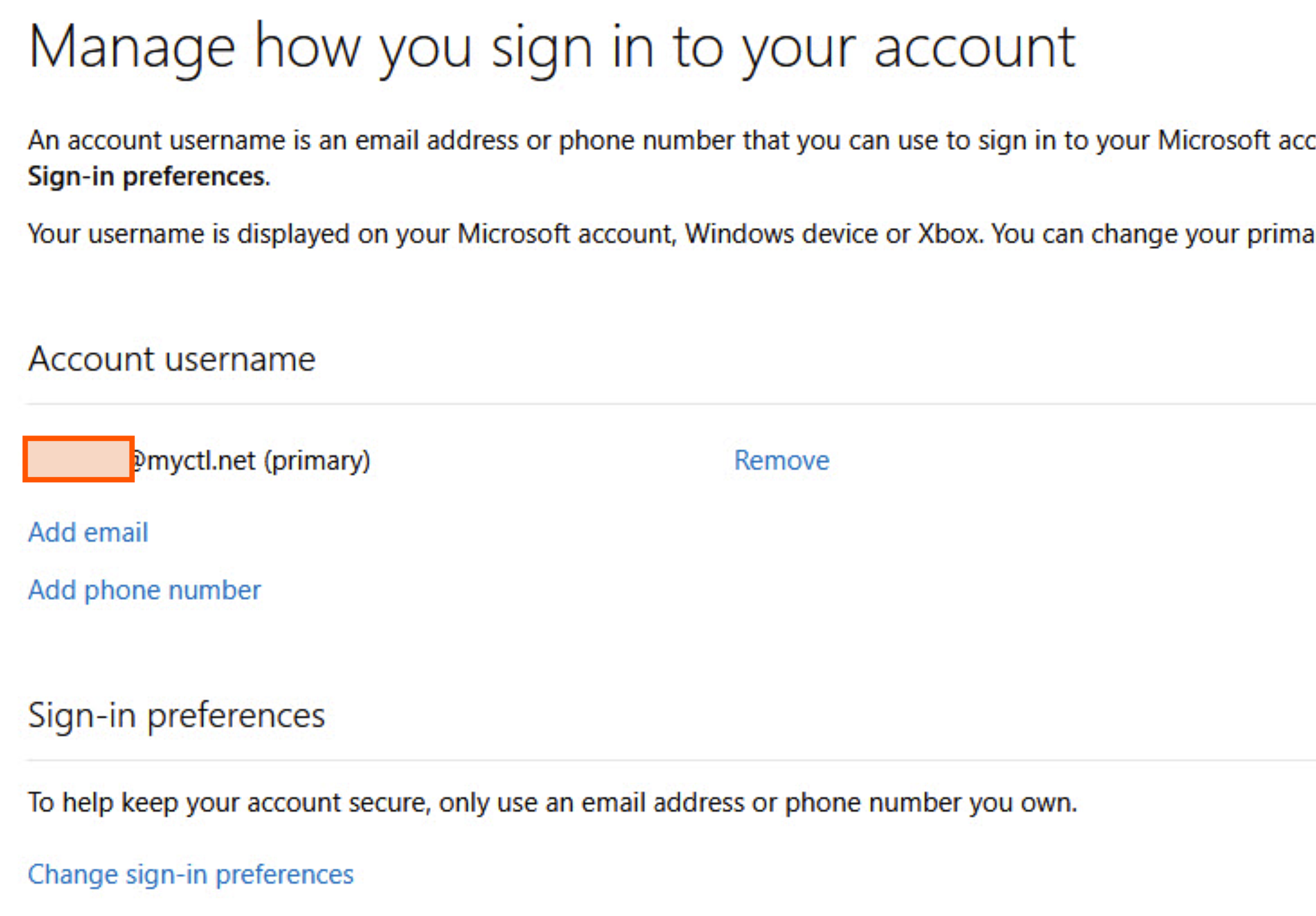 Windows "Account" has "incorrect" email address - Microsoft Q&A