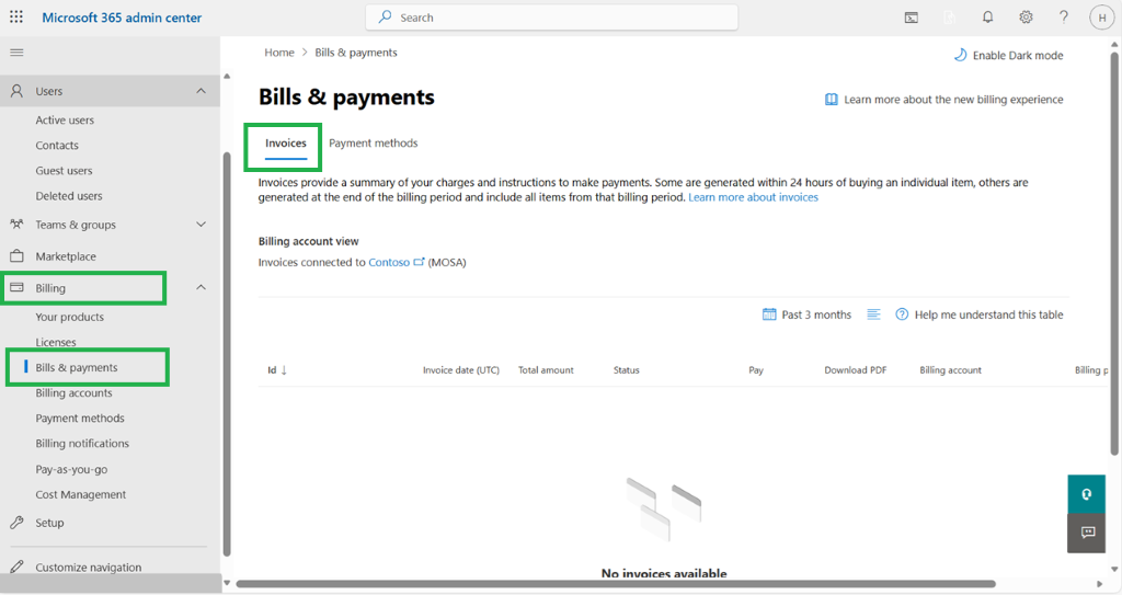 Need Invoices for our account - Microsoft Q&A