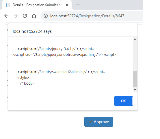 after call approval index action pending manager view not display and ...