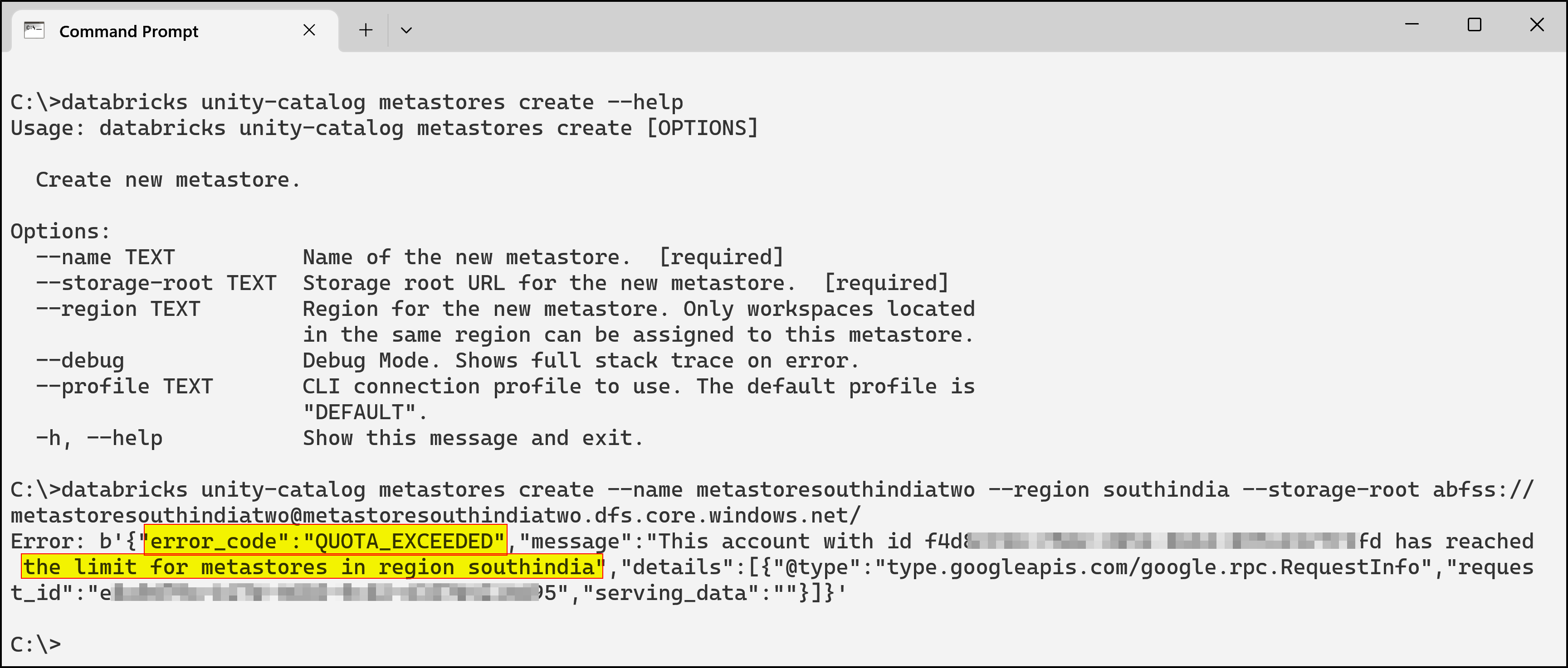 multiple Metastore creation in same reason in Azure - Microsoft Q&A