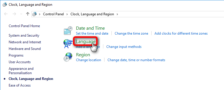 Windows Control Panel doesn't have "Language" under the Clock, Region ...