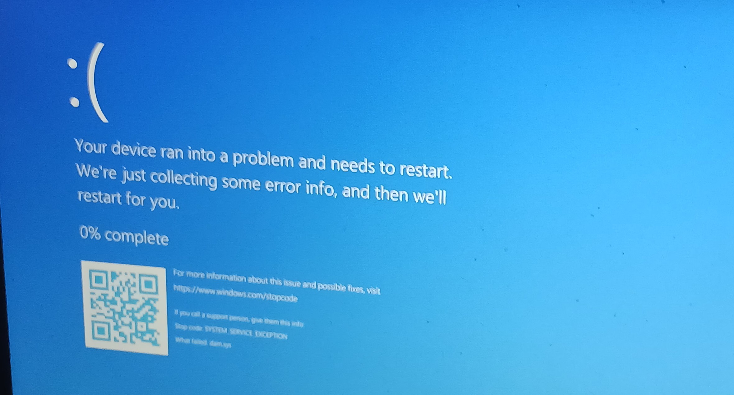 Blue Screen of Death after Opening Secure Desktop for work (ASD ...