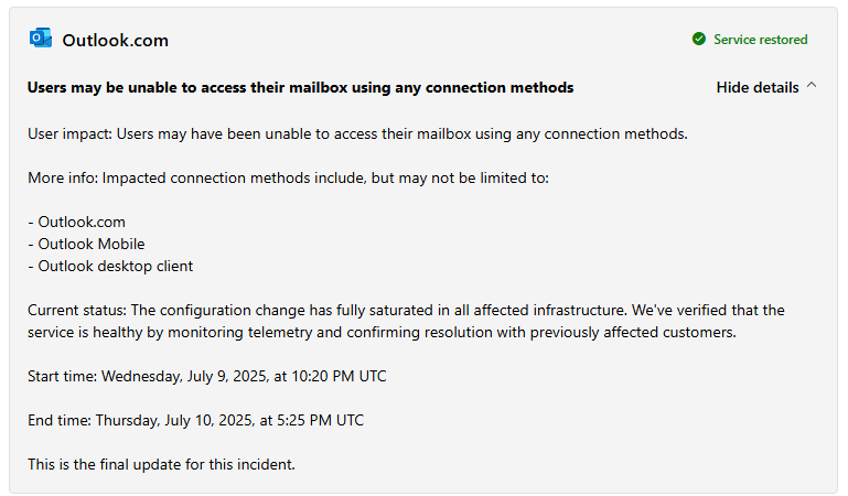 Unable to log into Hotmail account getting error - Microsoft Q&A
