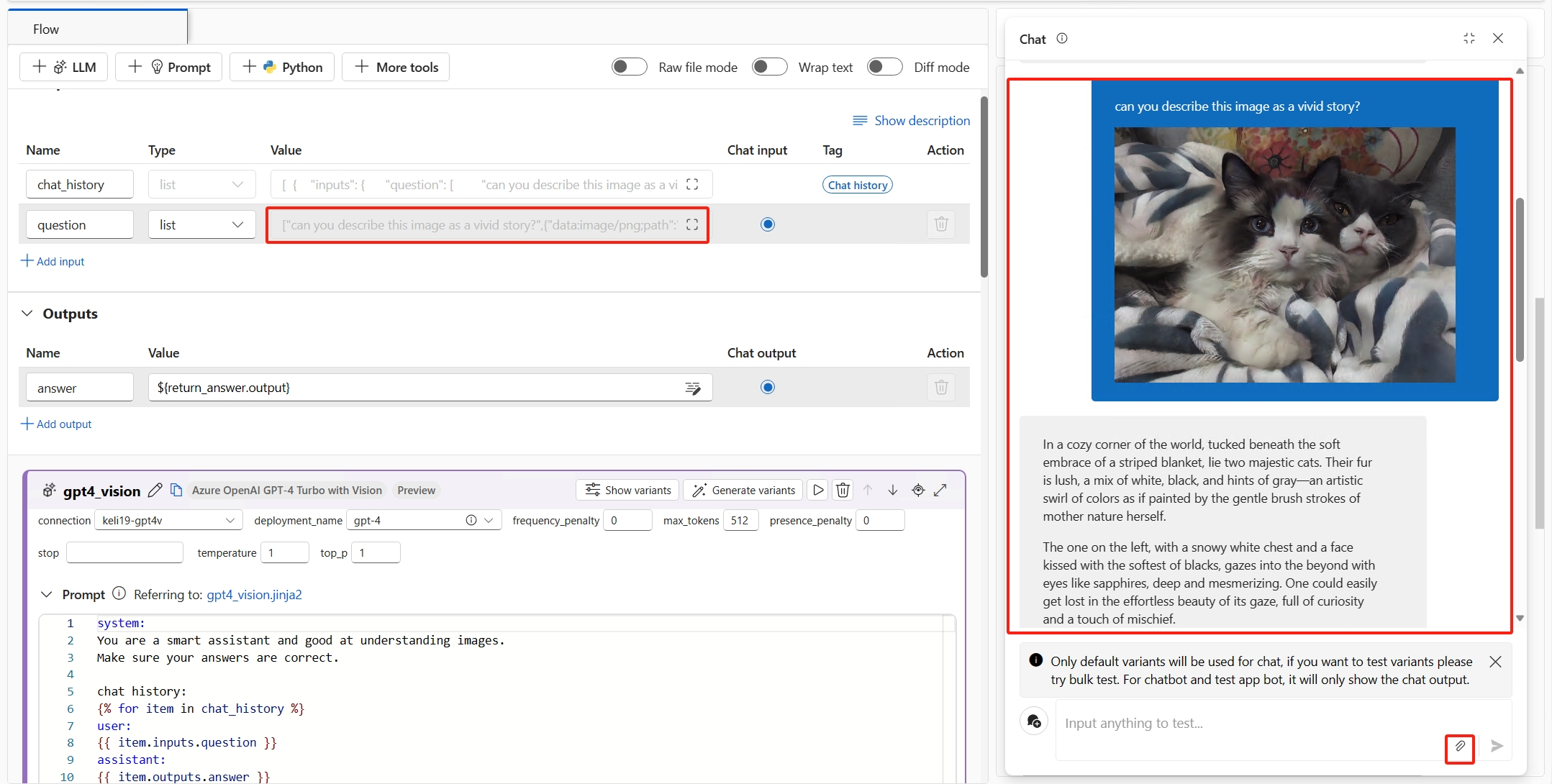 Image and Text Prompt Flow Endpoint Consumption in Azure AI Foundry ...