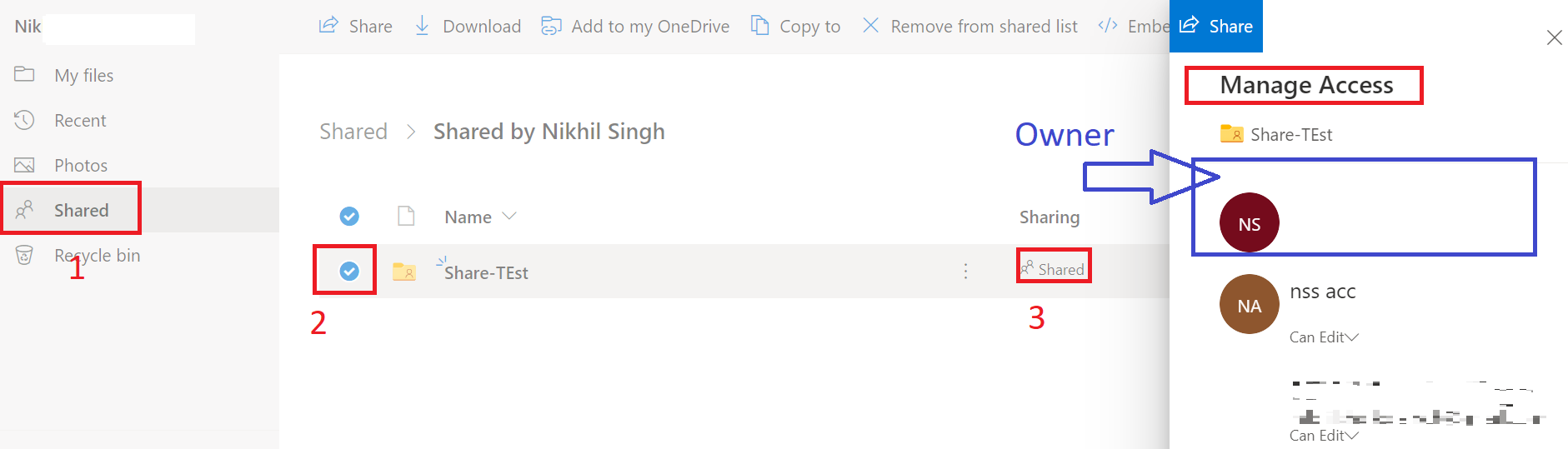 One Drive: Identifying the Folder Owner - Microsoft Q&A