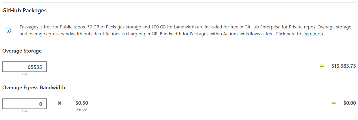 Pricing of Overage Storage in GitHub enterprise - Microsoft Q&A