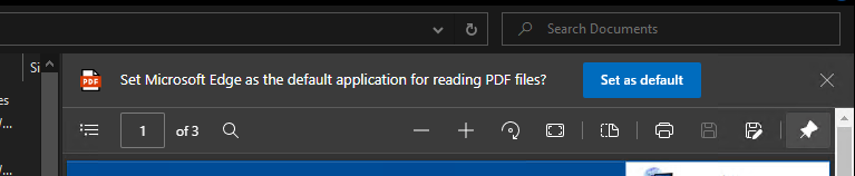 Prompt to "Set Microsoft Edge as the default application for reading ...
