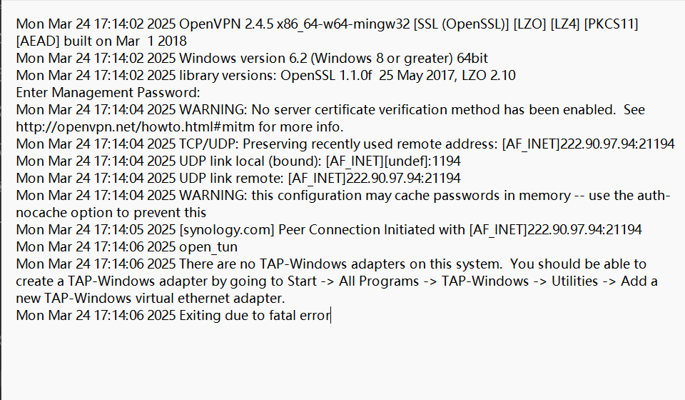TAP-Windows Provider V9驱动异常 - Microsoft Q&A