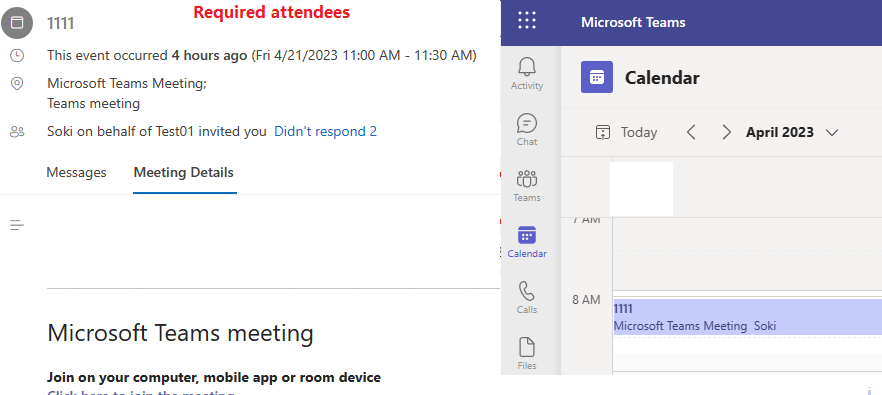 Can you create an event in Teams channel using 'channel calendar ...