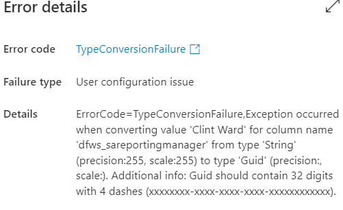 Error To Set Lookup Field In N1 Relationship While Writing Data To Dynamics Crm From Azure Data