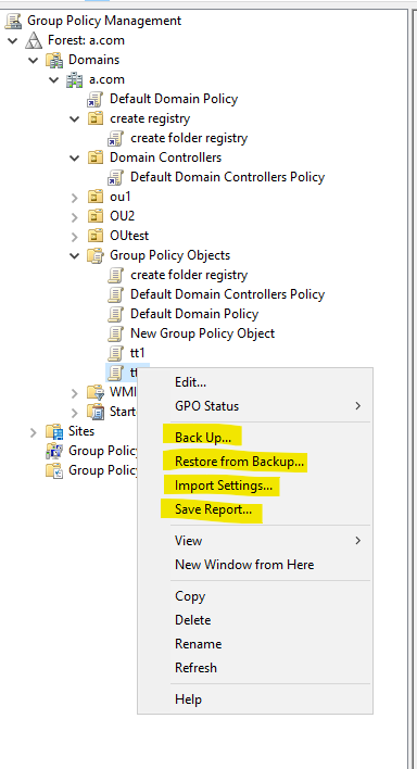 Group policy import export historical data - Microsoft Q&A