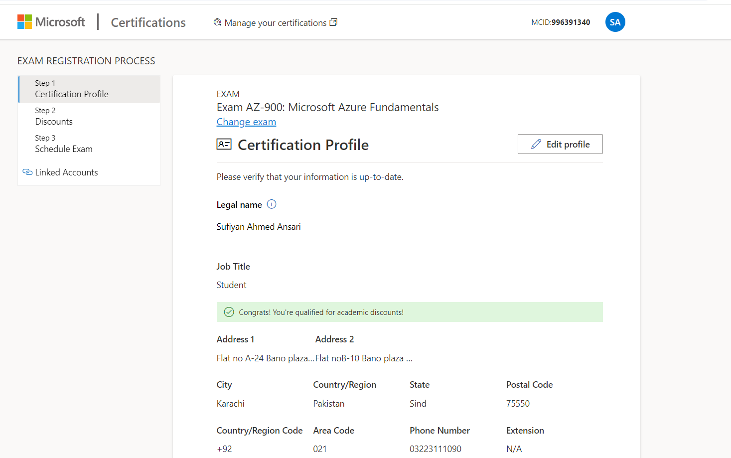 I am not able to get discount although I have qualified for academic ...