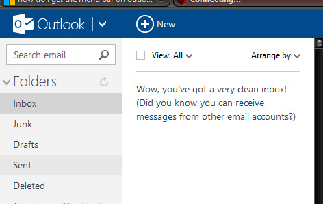 how do I get the menu bar on outlook - Microsoft Q&A