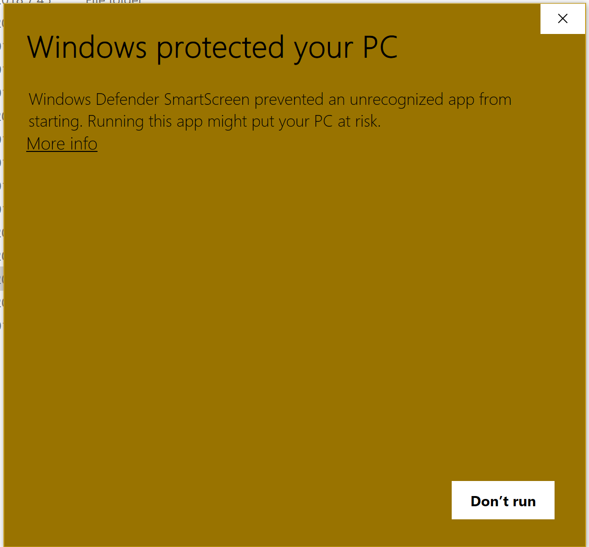 Windows Defender is giving a warning when Installing a validly signed ...