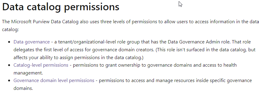 Cannot access Role and permissions page in Data Catalog solution ...