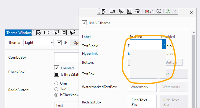 Theming of WPF dialog not working for all controls on the dialog - Microsoft Q&A