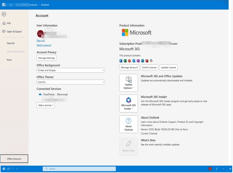 Why is my Outlook saying I need a subscription which I have one ...