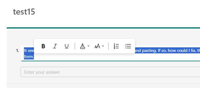 Microsoft Forms and Spacing between words and paragraphs - Microsoft Q&A