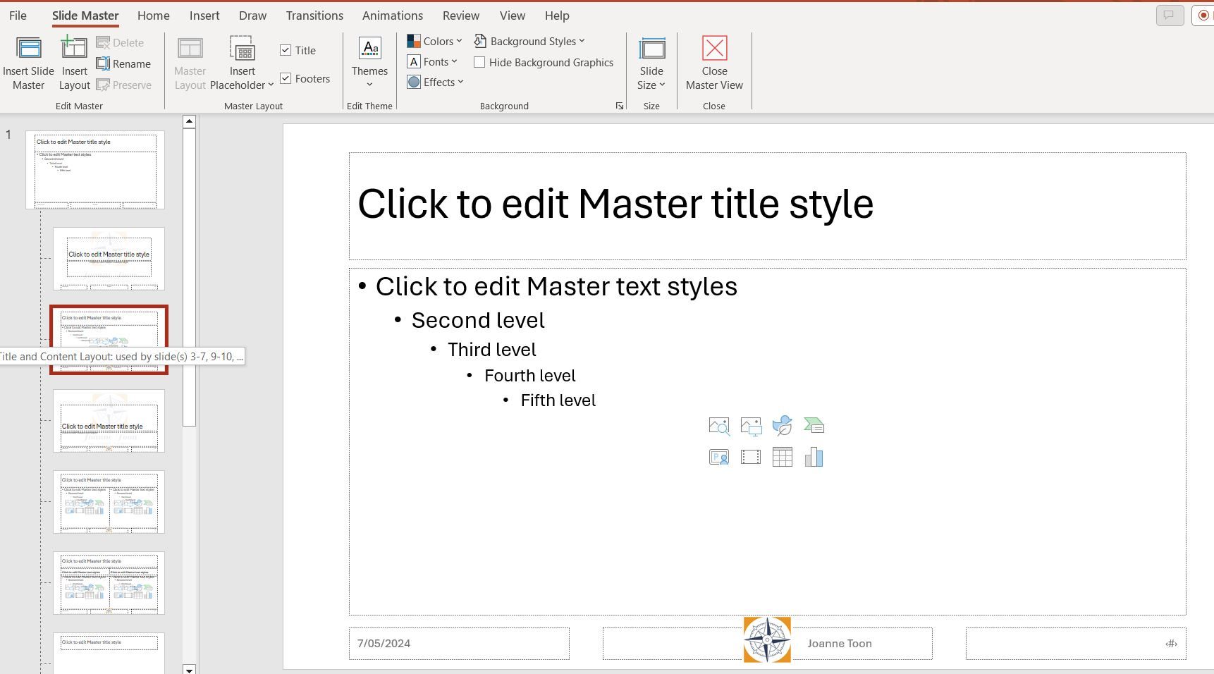 What am I doing wrong - Slide Master footers not showing - Microsoft Q&A