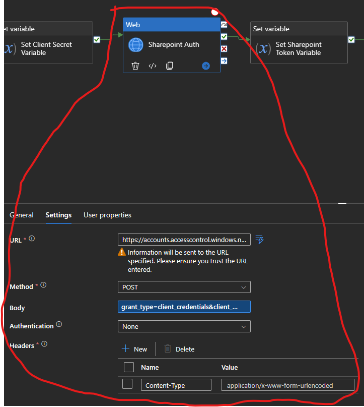 ADF POST request returns error "AADSTS7000215: Invalid client secret provided" but identical ...
