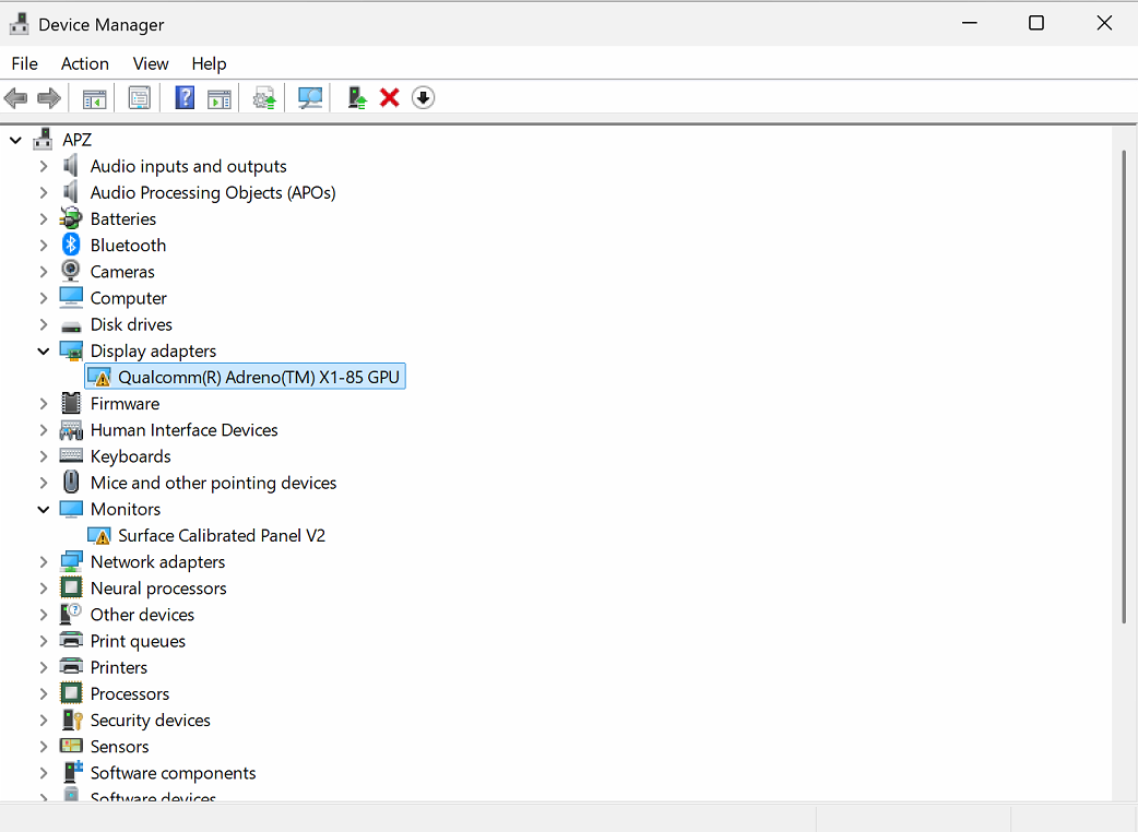 Surface Pro 11 display adapter driver conflict - Microsoft Q&A