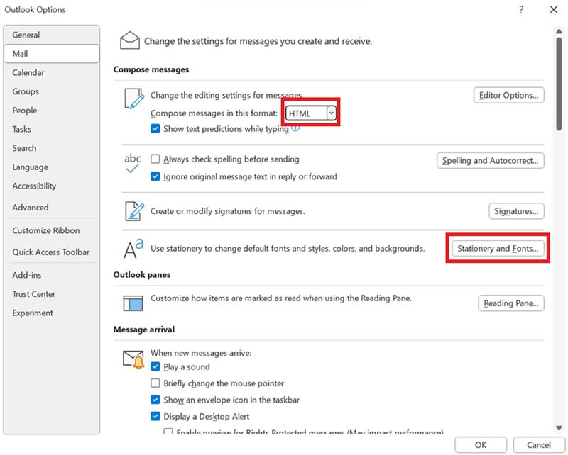 How to change the template for fonts, sizes, etc. in the email? - Microsoft Q&A