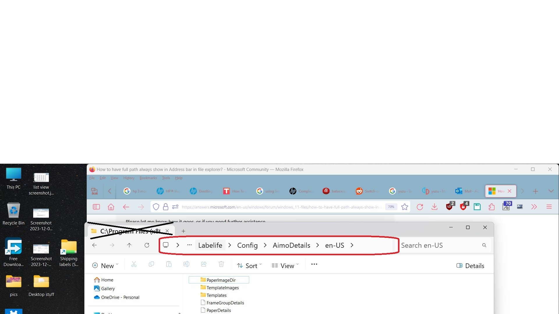 How to have full path always show in Address bar in file explorer ...