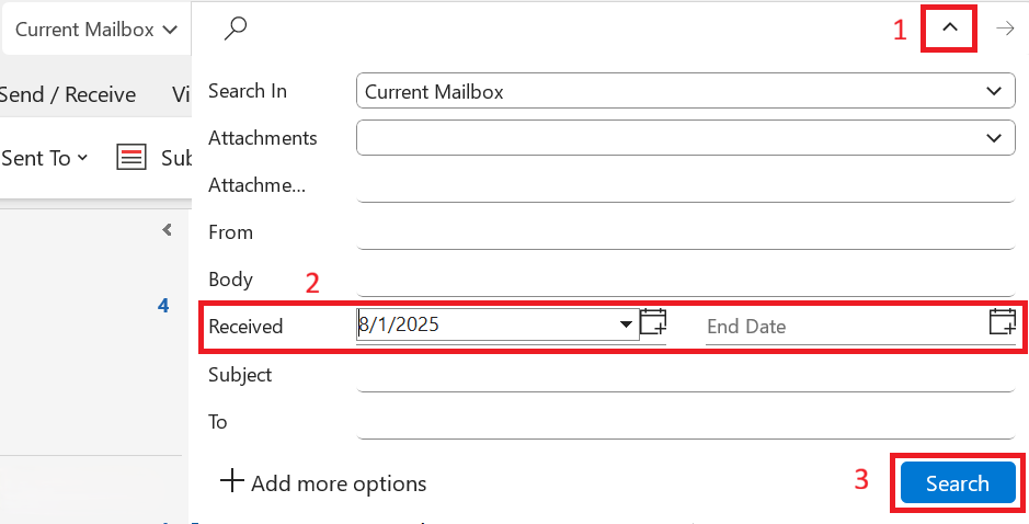 I opened Outlook and all of my inbox emails and sent emails were gone ...