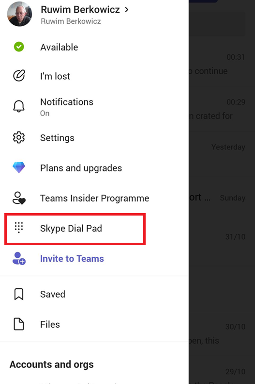 skype dialin pad is not on phone, how to see it? - Microsoft Q&A