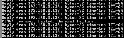 Intermittent transmit failure that is causing drop in the internet ...
