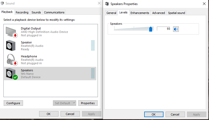 Why is the Mic Level control missing on the Levels tab for Speaker ...