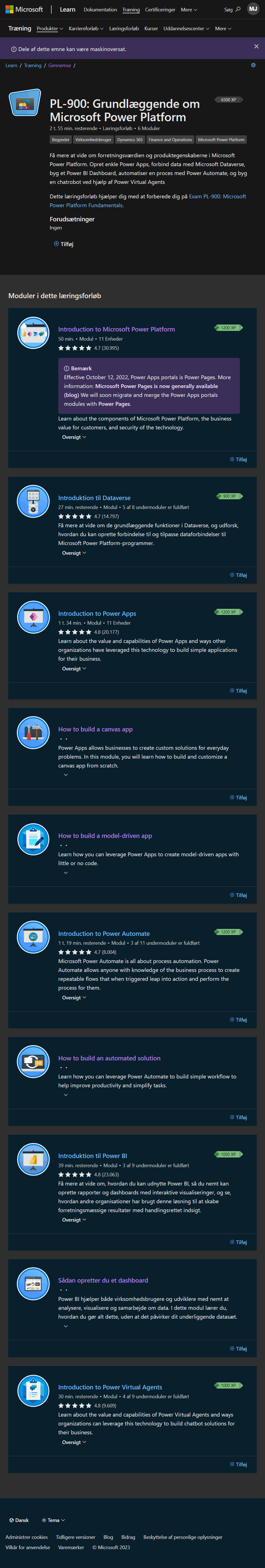Missing credit from PL-900: Microsoft Power Platform Fundamentals - Microsoft Q&A
