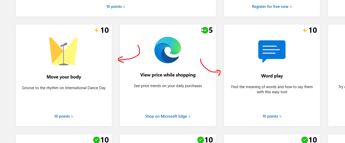 Microsoft Rewards not giving points. - Microsoft Q&A