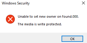 I can't access found.000 folder - Microsoft Q&A