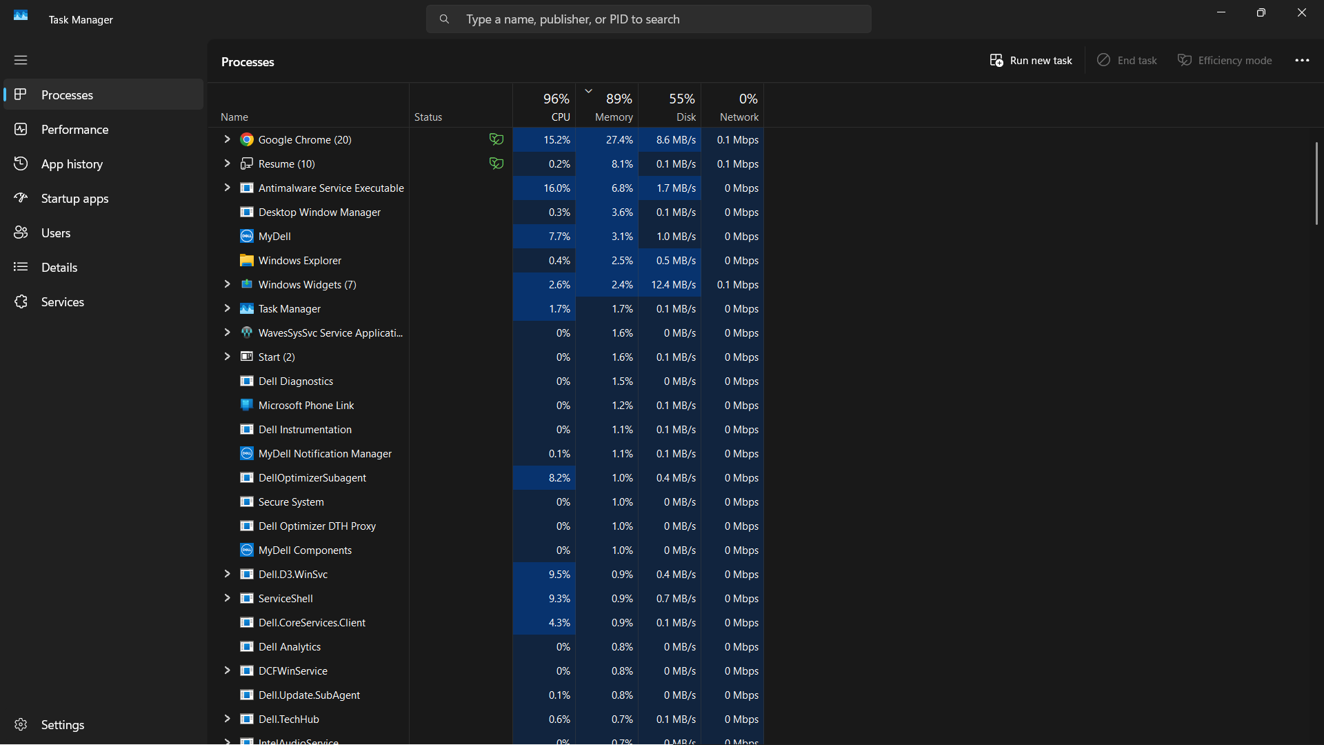 Windows Freezing on Dell Laptop During Single Application Use ...