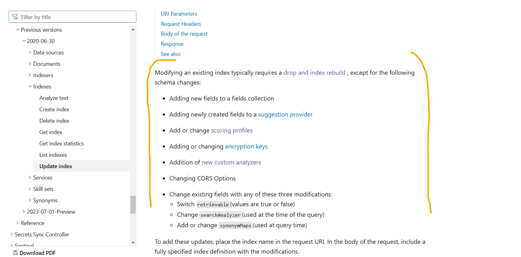 Azure AI Search - Import and vectorize data I can't I can't choose which fields I want to be ...